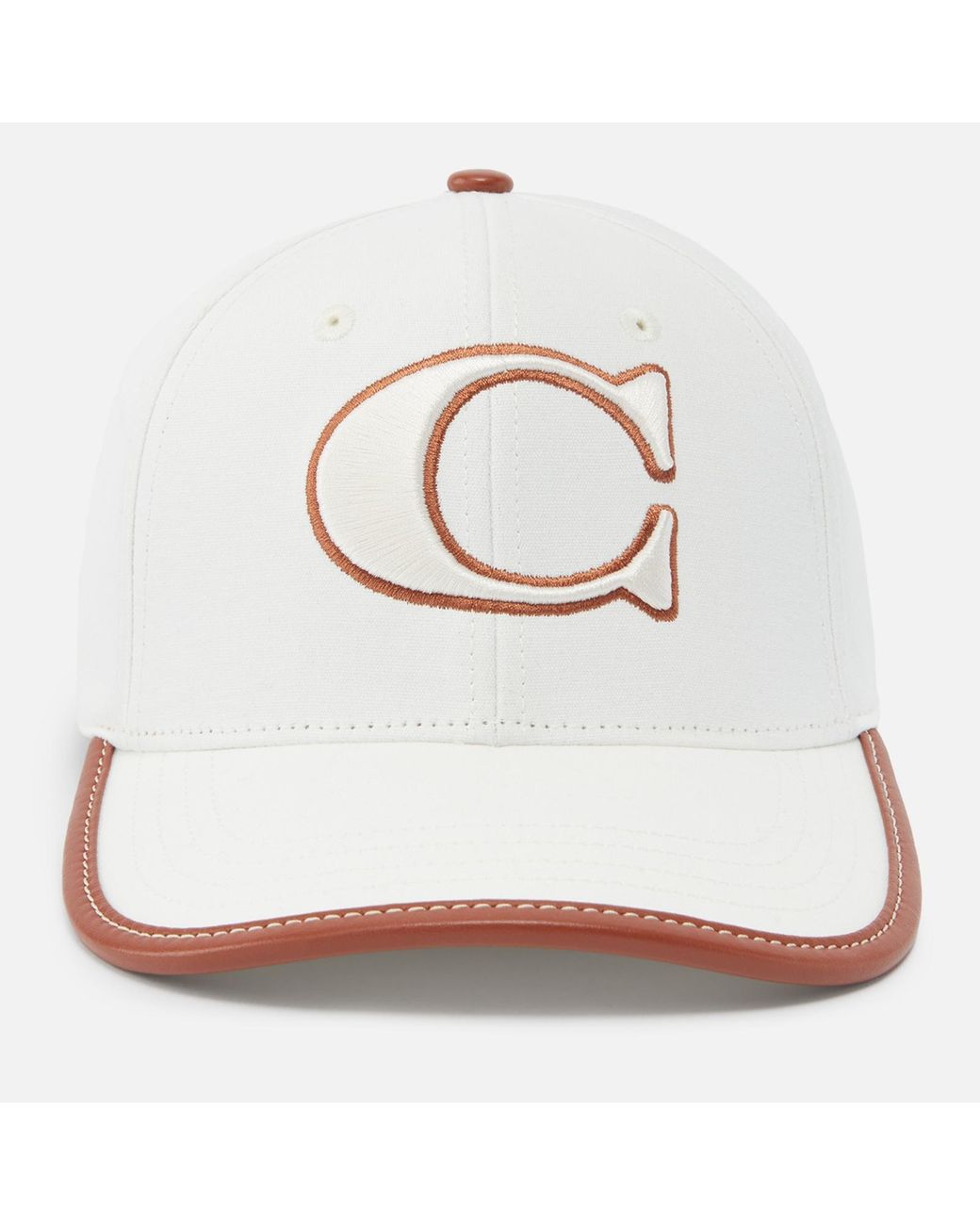 COACH C Cotton Canvas Baseball Hat in White | Lyst UK