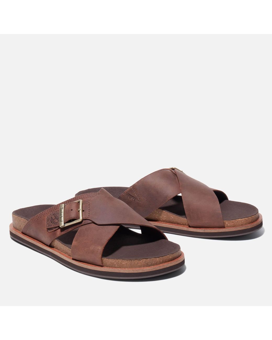 Timberland Amalfi Vibes Leather Sandals In Brown For Men Lyst Australia