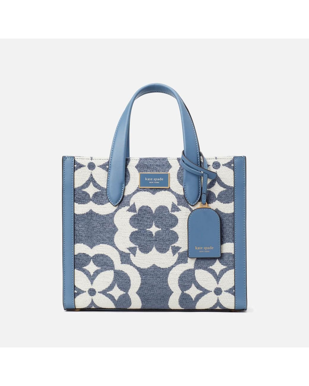 Kate Spade Manhattan Spade Flower Monogram Chenille Small Tote in Blue ...
