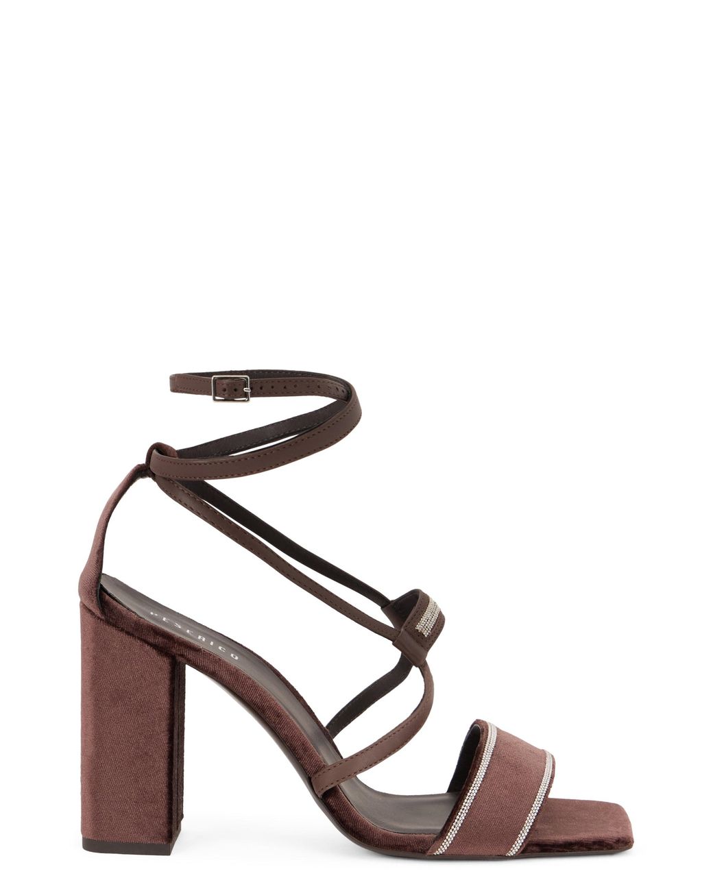 Peserico Elegant Sandal With Heel in Brown | Lyst