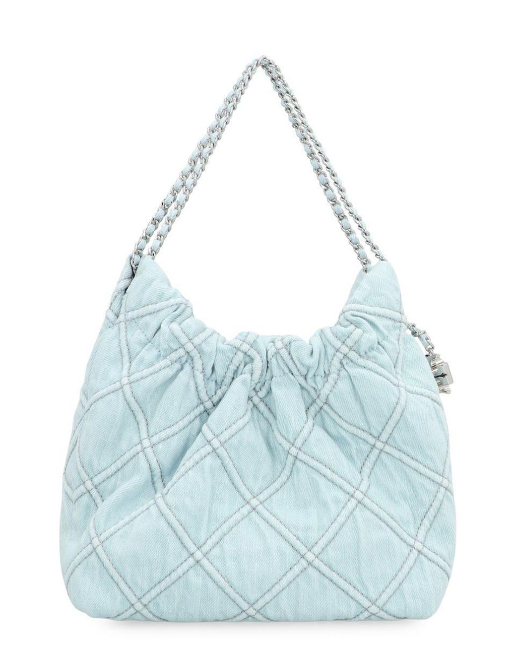 Tory Burch Mini Fleming Hobo Bag in Blue | Lyst
