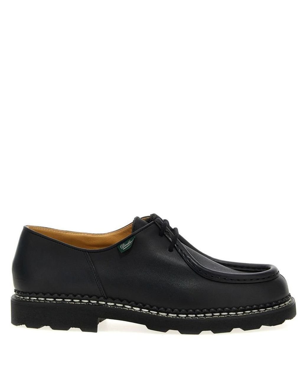 Paraboot Michael Leather Derby Shoes in Black for Men | Lyst