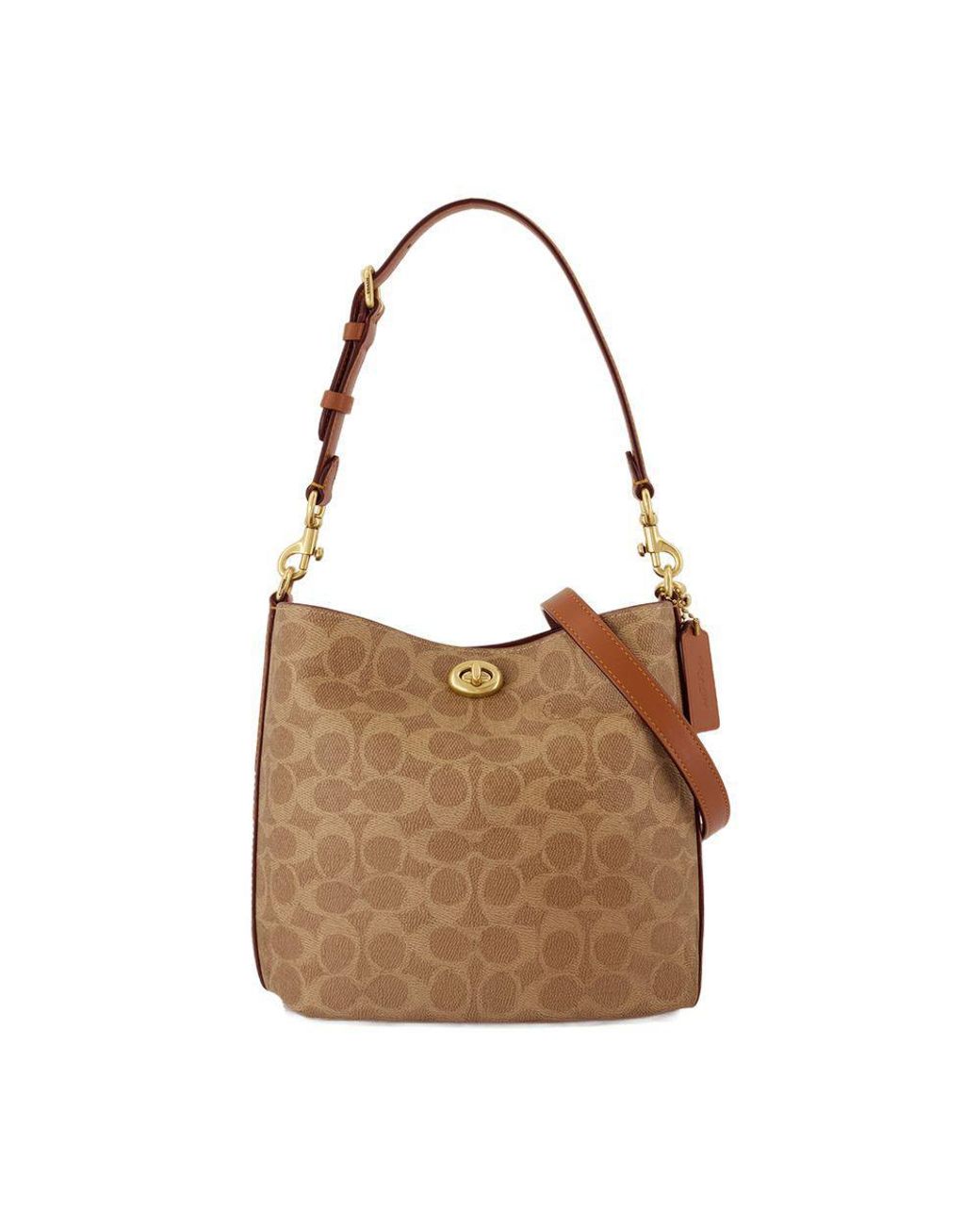 COACH Willow Soft Bucket Bag 19 in Brown | Lyst
