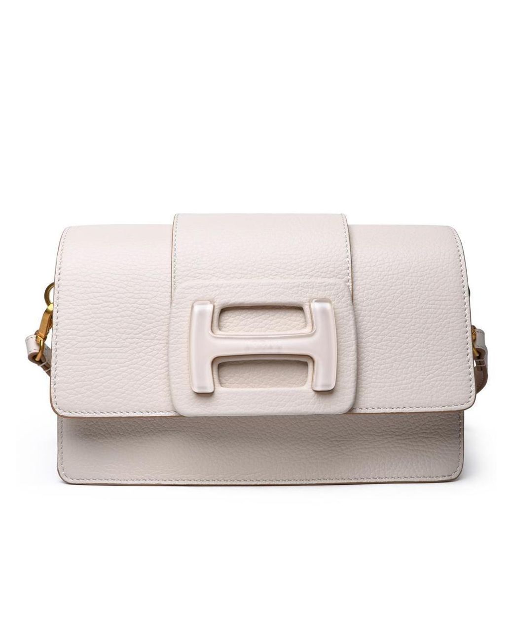 Hogan Ivory Leather Bag in Natural | Lyst