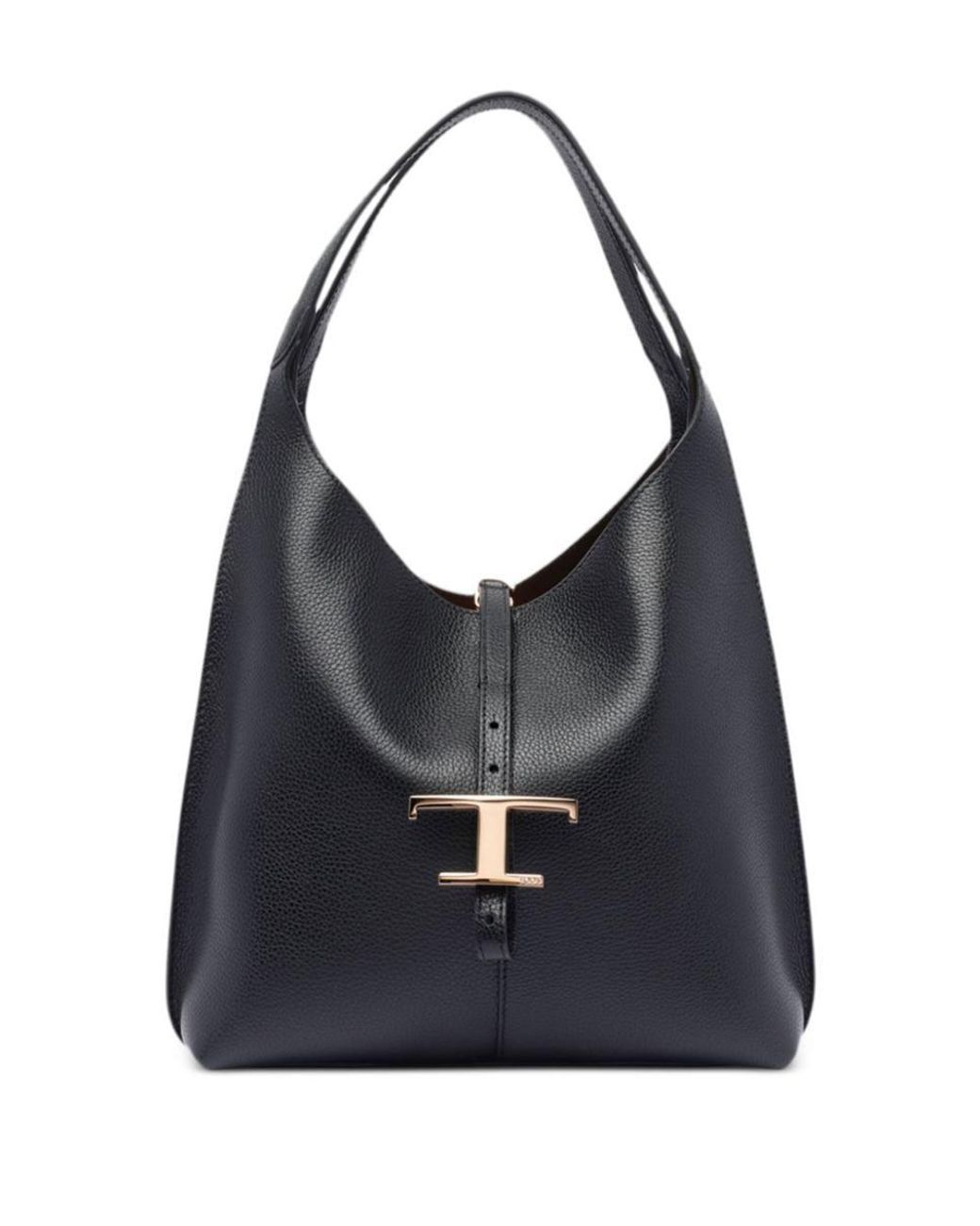 Tod's Small T Timeless Grained Leather Shoulder Bags in Blue | Lyst