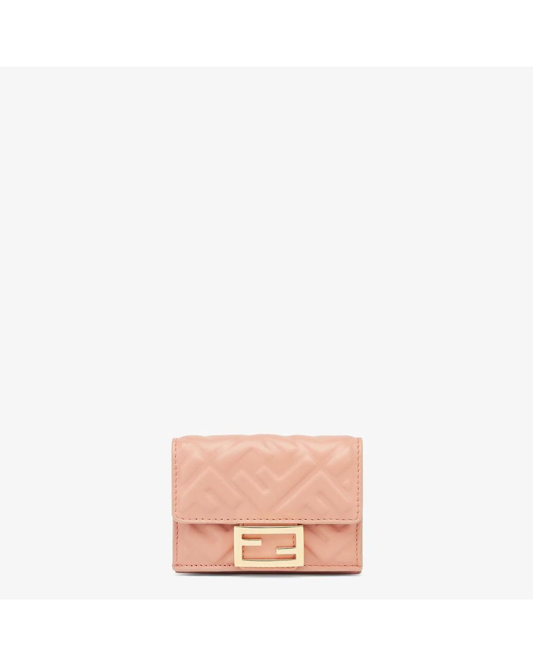 Fendi "Micro Trifold Baguette" Wallet in Pink | Lyst