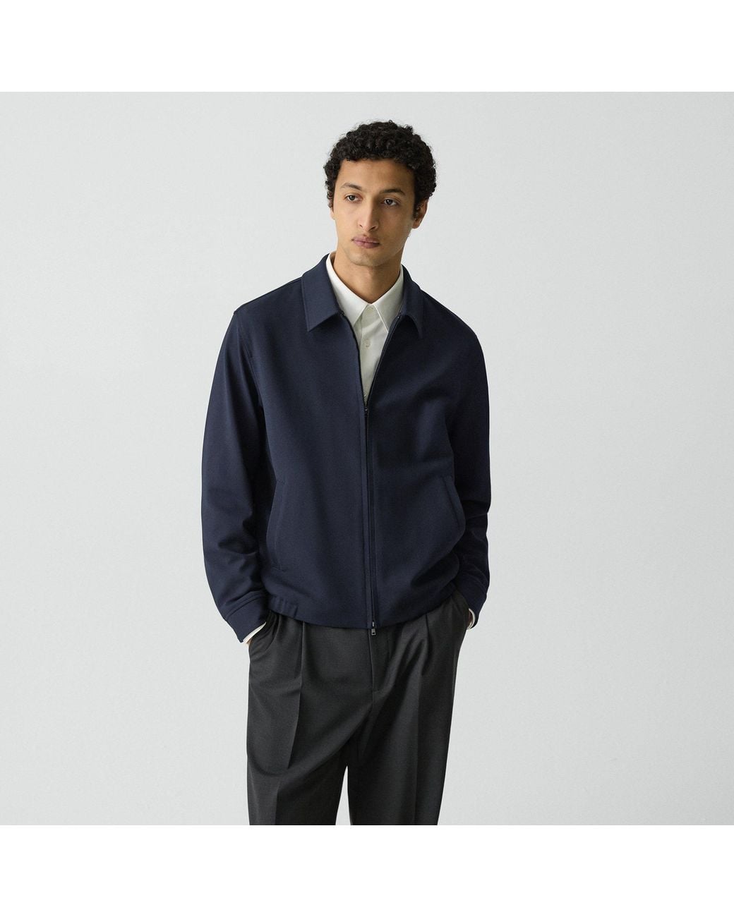 Theory Blouson Zip Jacket in Blue for Men | Lyst
