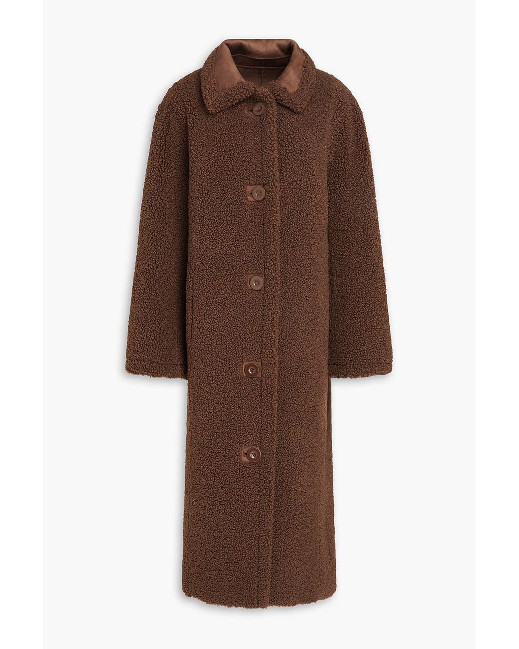 Stand Studio Kenca Reversible Faux Shearling Coat in Brown | Lyst