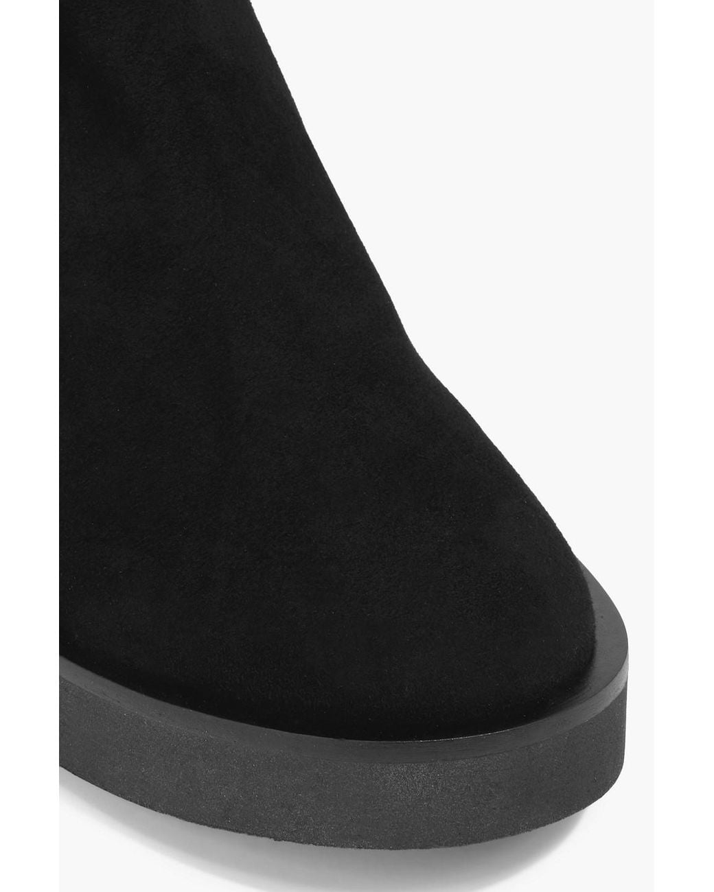 Stuart Weitzman Gotham Suede And Microstretch Knee Boots in Black | Lyst