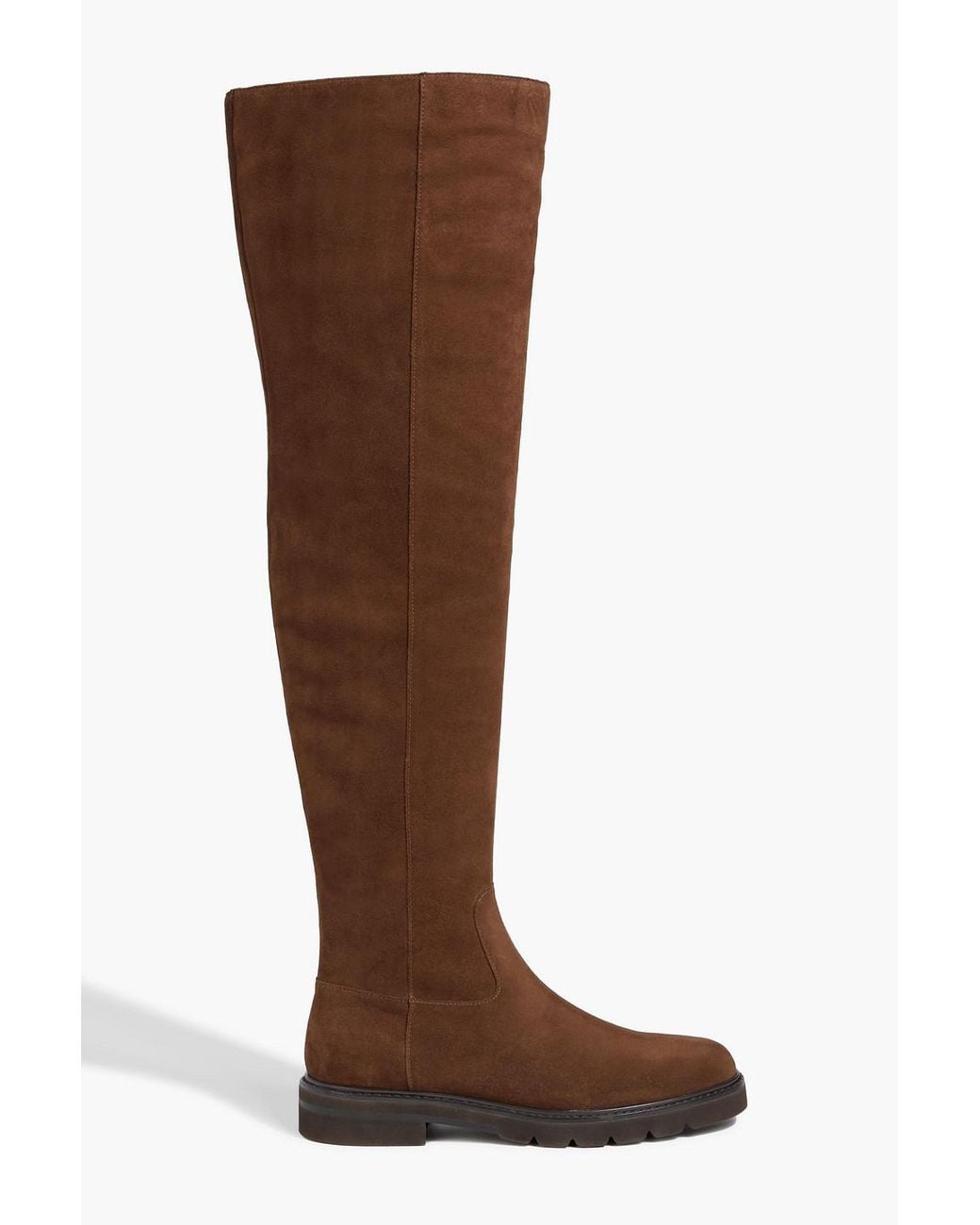 Stuart Weitzman Chicago Suede Over-the-knee Boots in Brown | Lyst