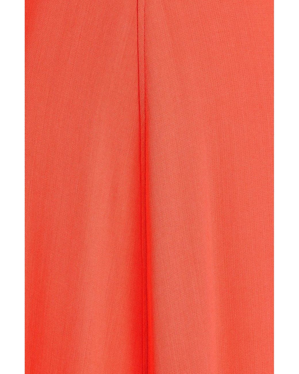 Victoria Beckham Crepe Midi Dress in Red | Lyst UK