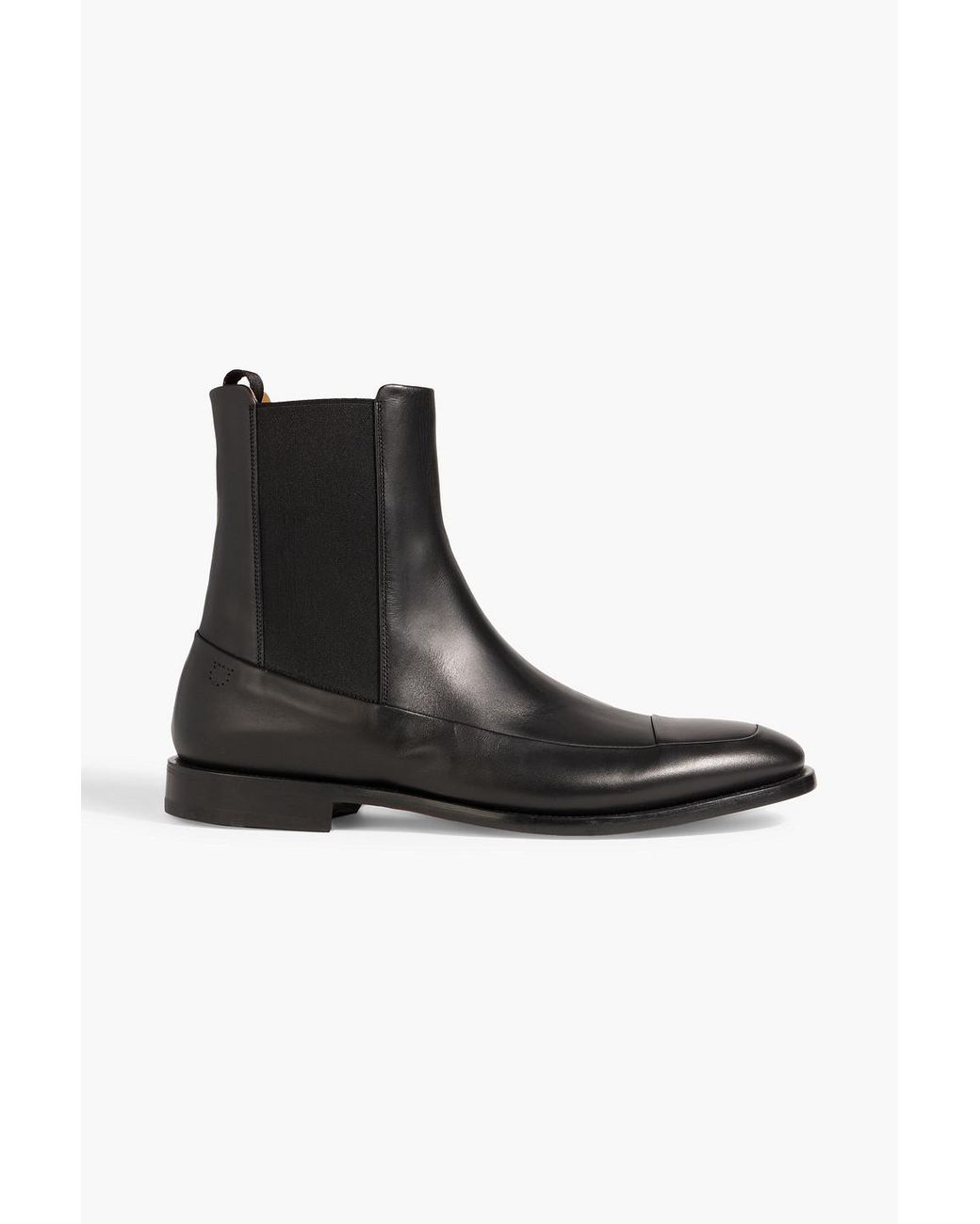 Ferragamo Genesio Leather Chelsea Boots in Black for Men | Lyst