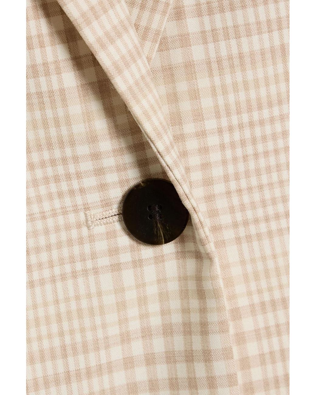 Theory Roswell Checked Wool-Tweed Blazer in Natural | Lyst