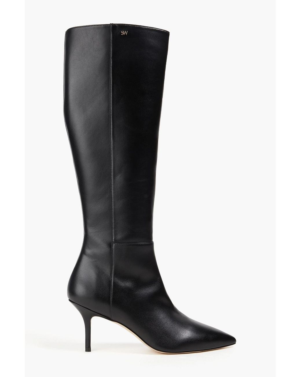 Stuart Weitzman Mara 75 Leather Knee Boots in Black | Lyst