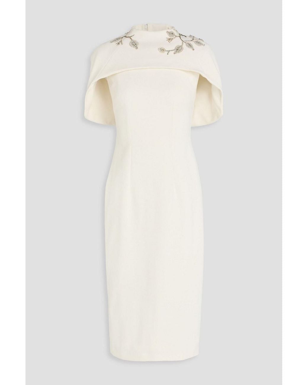 Safiyaa Kalika Crystal-Embellished Crepe Dress in White | Lyst UK
