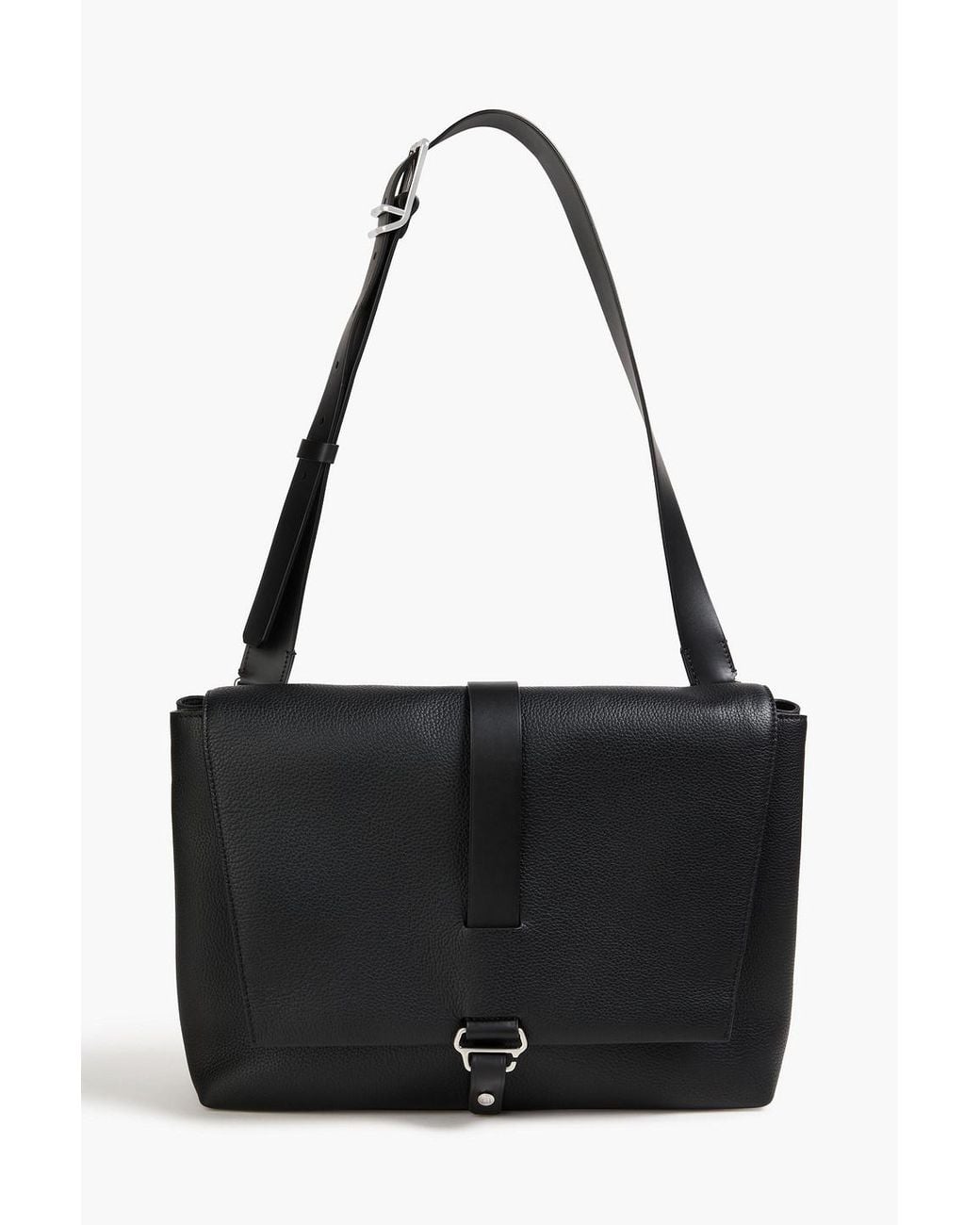 dunhill 1893 Harness Pebbled-Leather Messenger Bag in Black for Men | Lyst