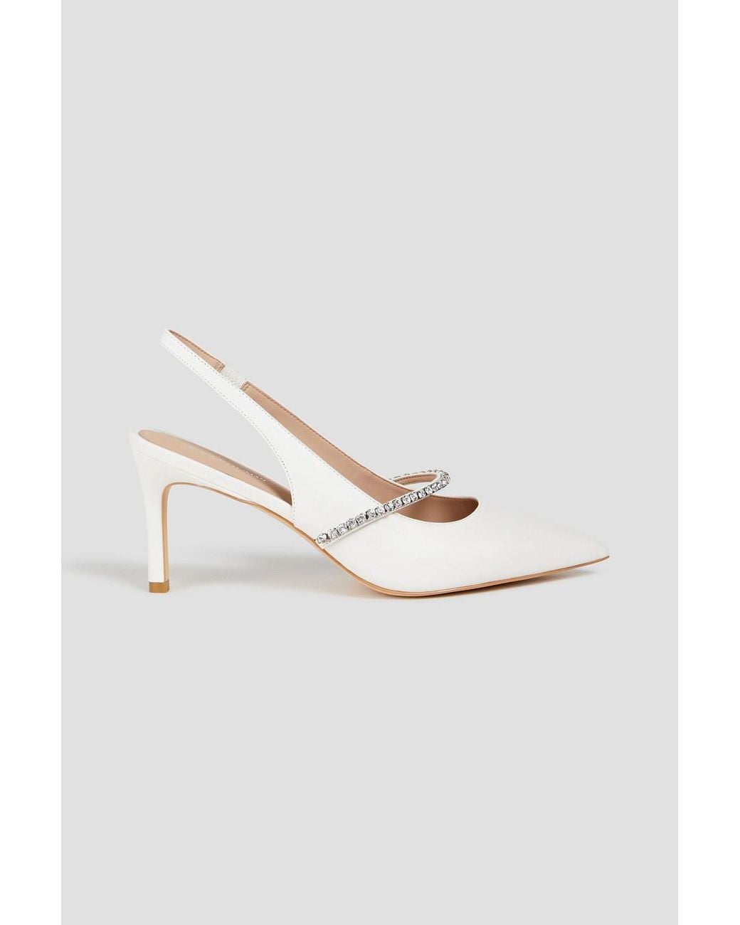 Stuart Weitzman Crystalline 75 Embellished Leather Slingback Pumps in ...