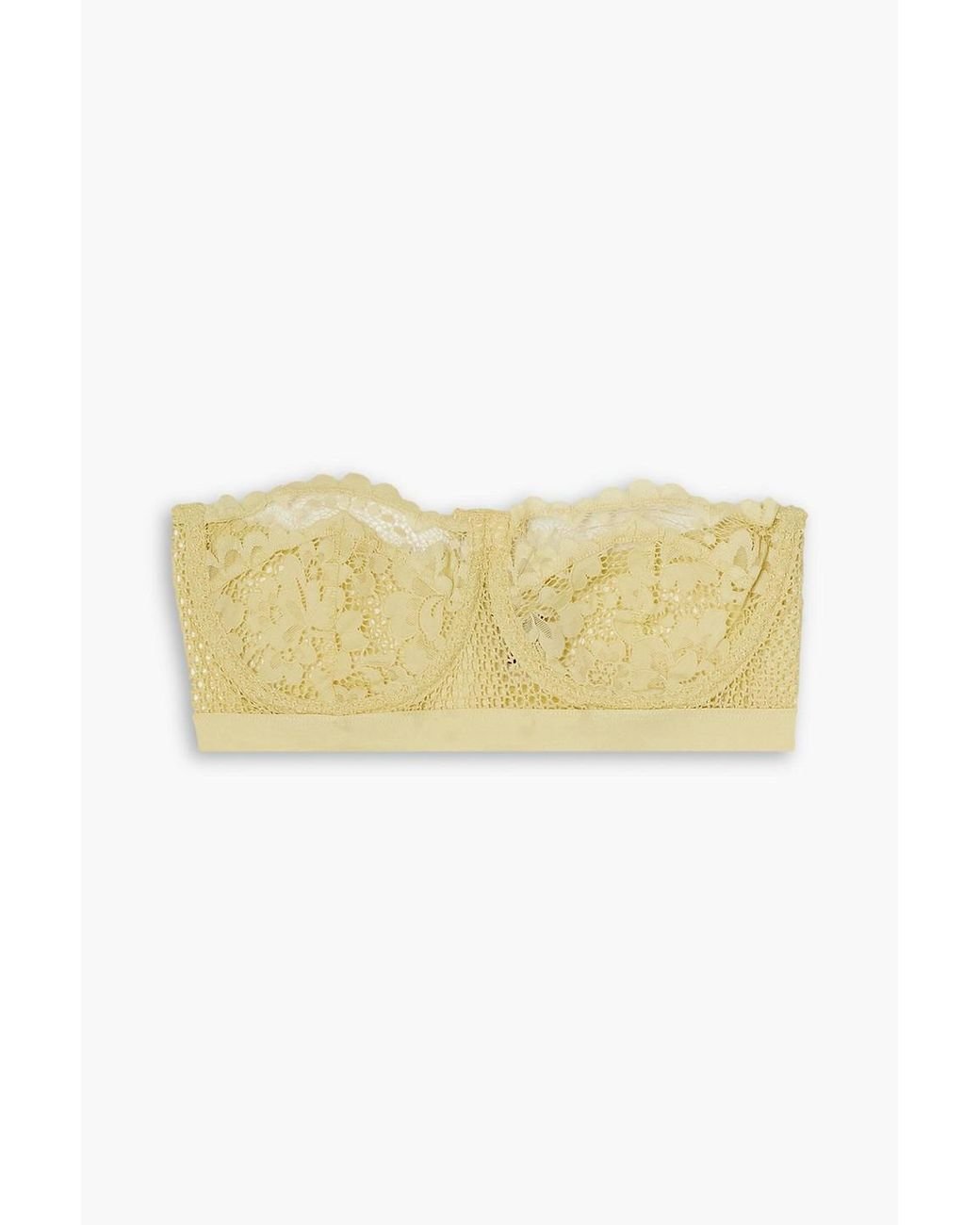 Else Petunia Stretch-mesh And Corded Lace Underwired Strapless ...