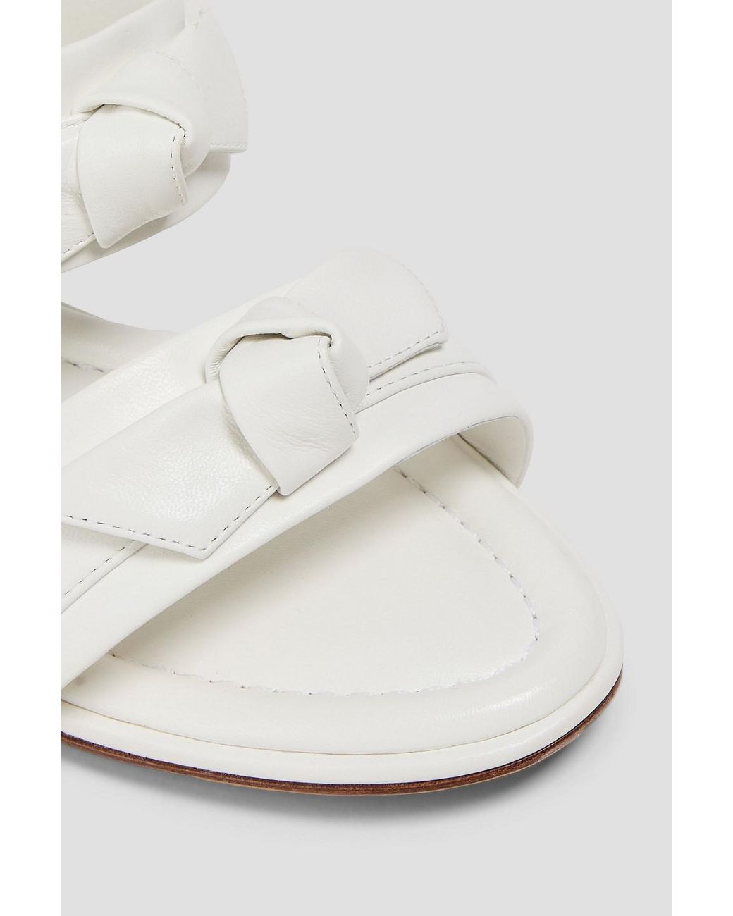 Alexandre Birman Clarita 60 Bow-detailed Leather Mules in White | Lyst UK