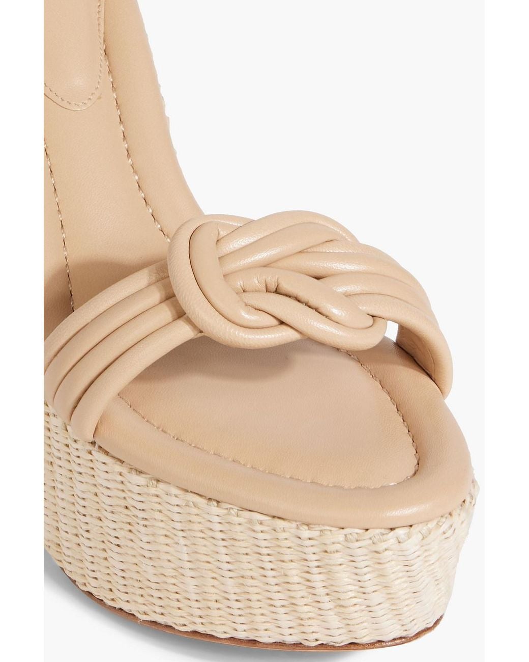 Alexandre Birman Vicky 120 Leather Platform Sandals in Natural | Lyst