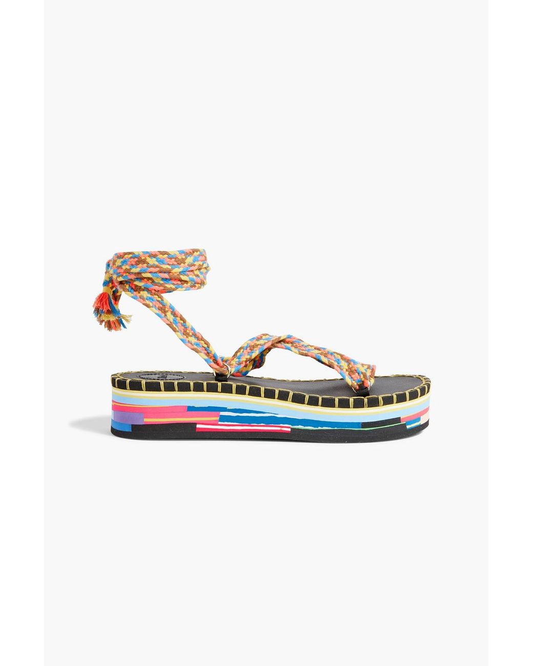 Chloé Lou Braided Cord Platform Sandals in White | Lyst