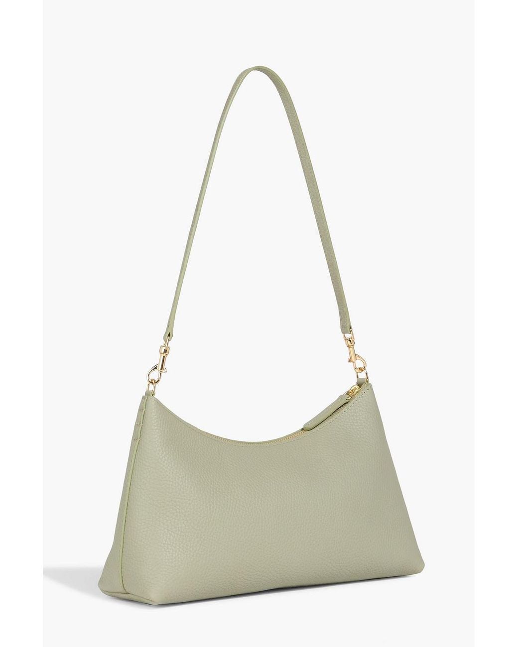 Mansur Gavriel Rhea Pebbled-Leather Shoulder Bag in Green | Lyst