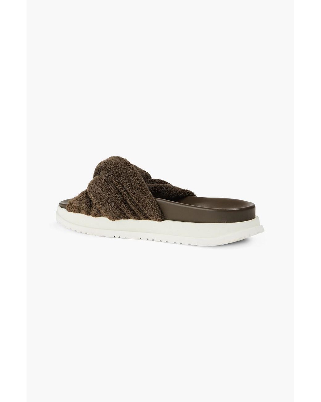 Zimmermann Twisted Terry Slides in Brown | Lyst