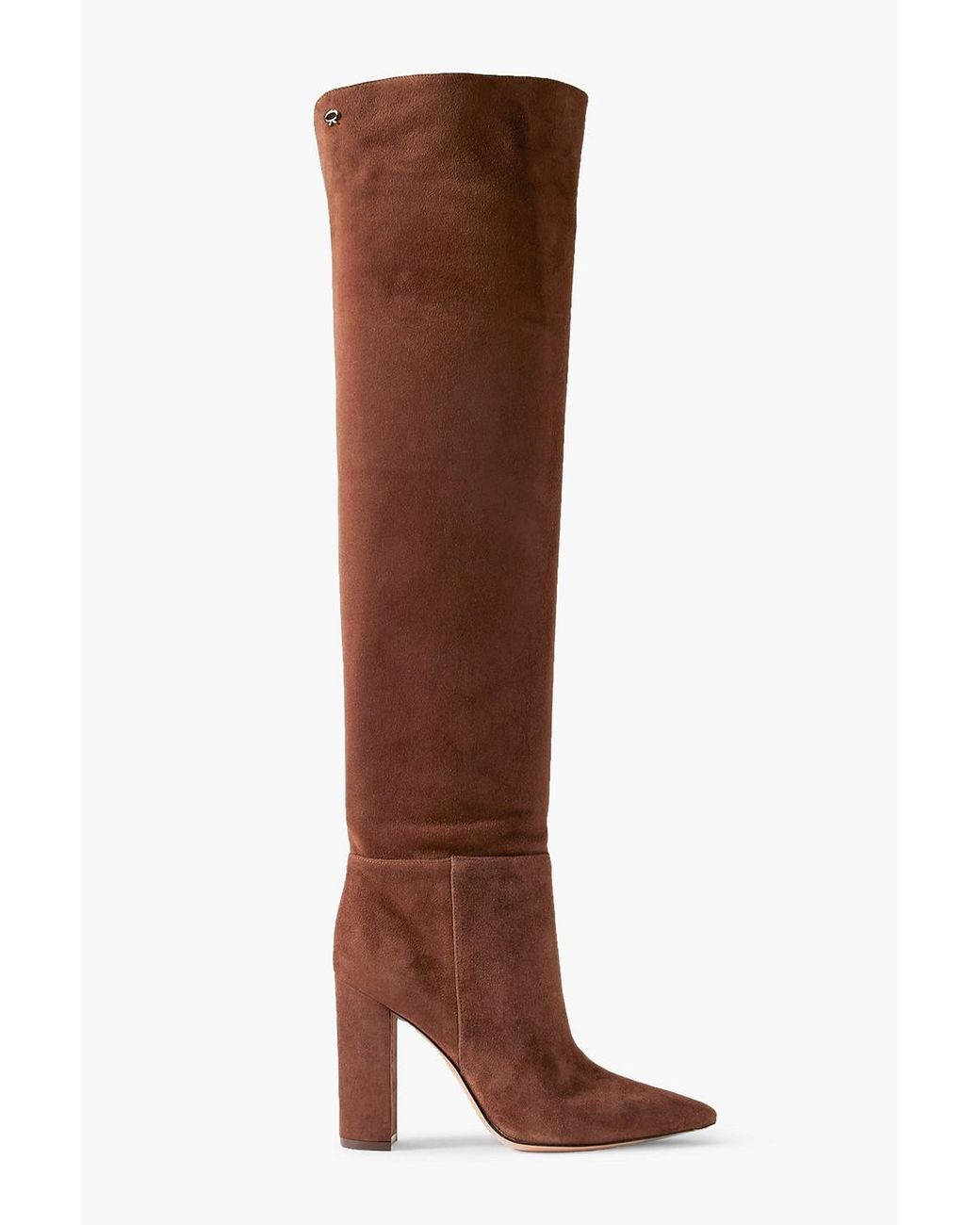 Gianvito Rossi Piper 100 Suede Over-the-knee Boots in Brown | Lyst