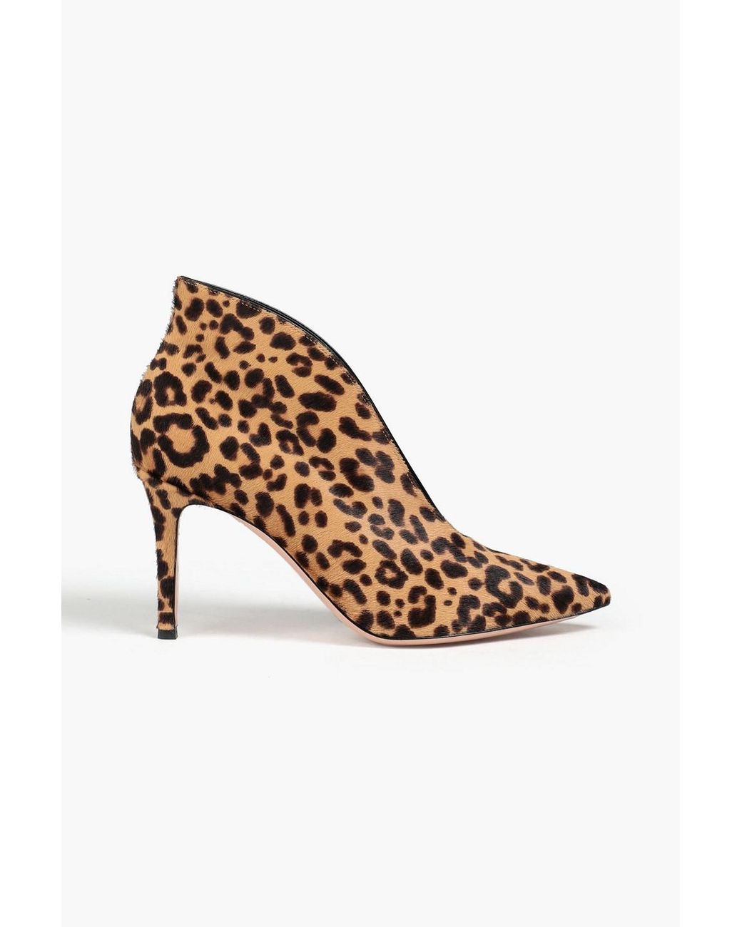 Gianvito Rossi Vania Leopard-print Calf-hair Ankle Boots in Brown | Lyst