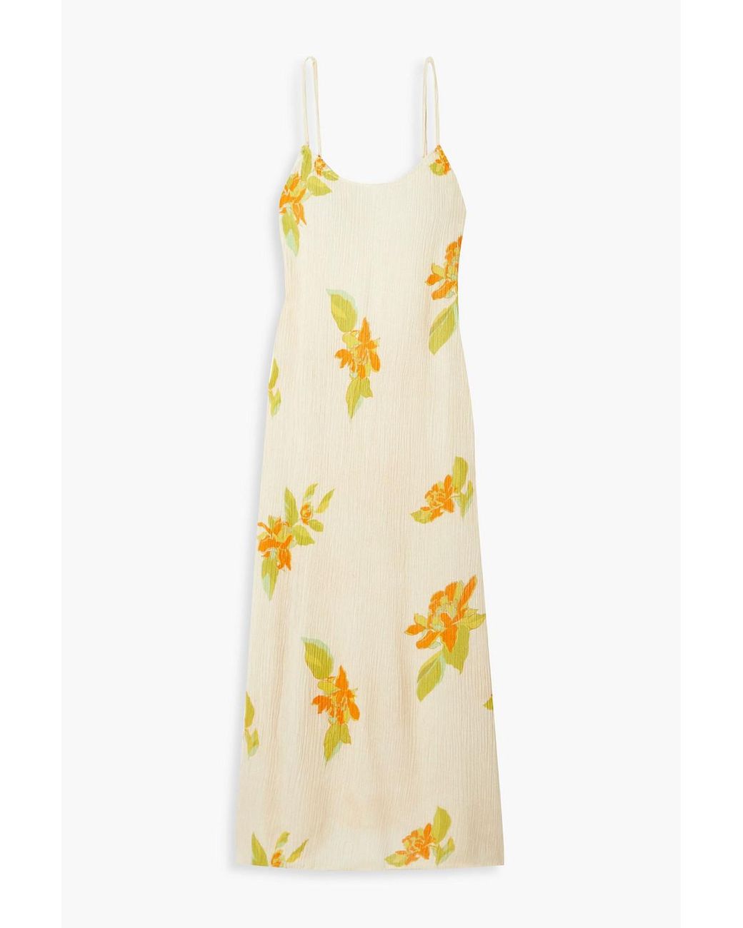 Savannah Morrow Andria Floral-print Silk And Bamboo-blend Crepon Midi ...