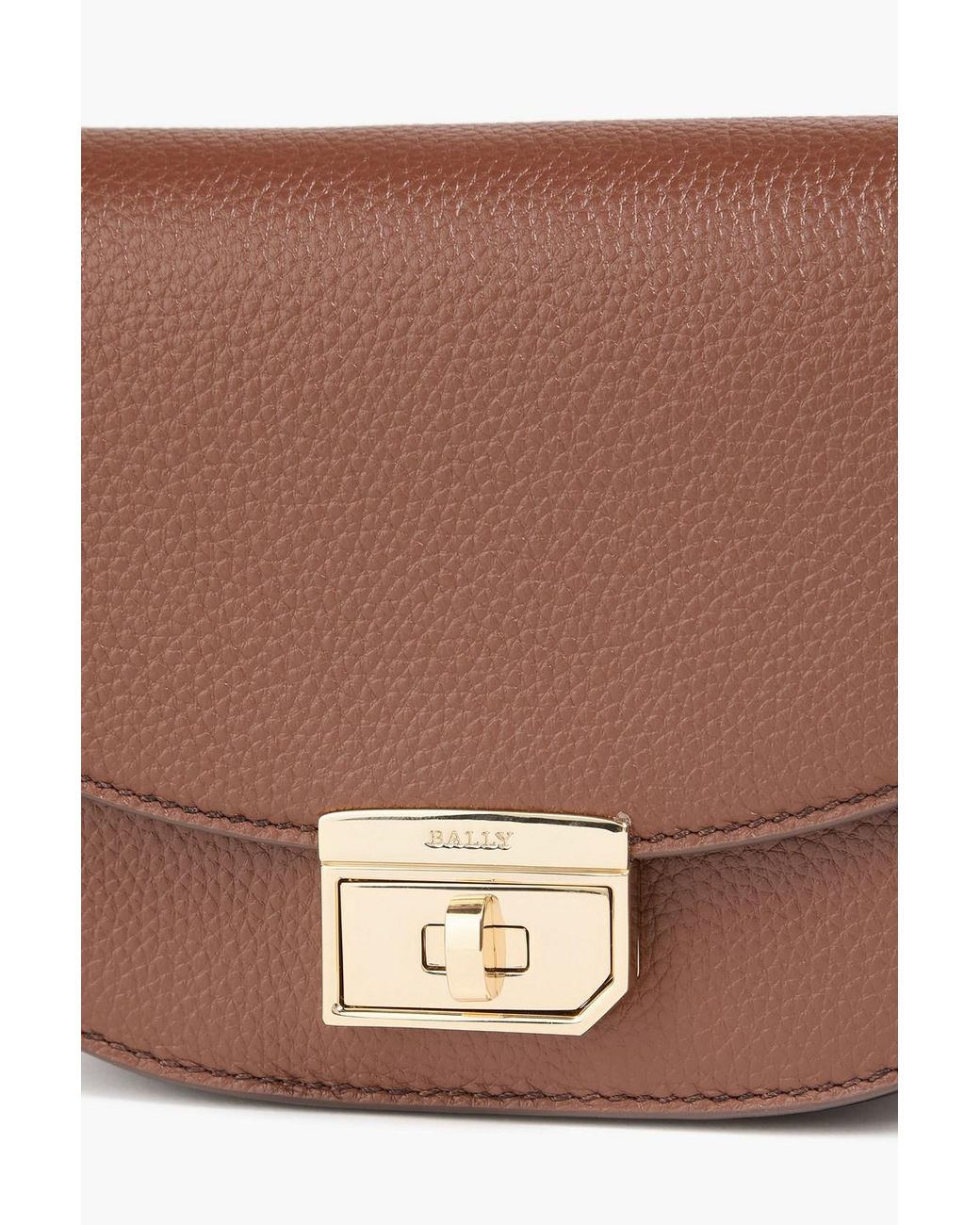 Bally Adria Pebbled-Leather Cross-Body Bag in Brown | Lyst UK