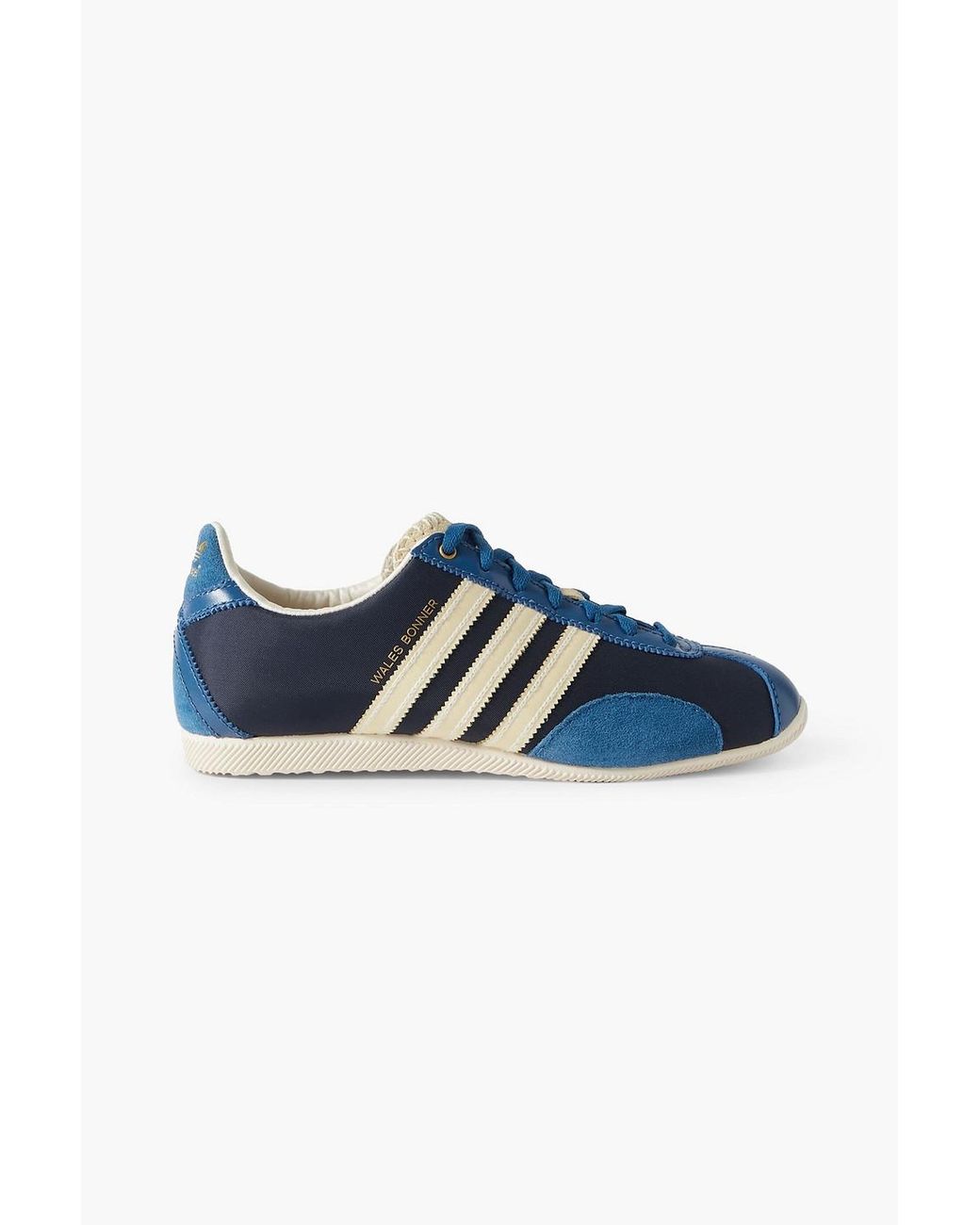 adidas Originals Japan Leather And Suede-trimmed Shell Sneakers in Blue ...