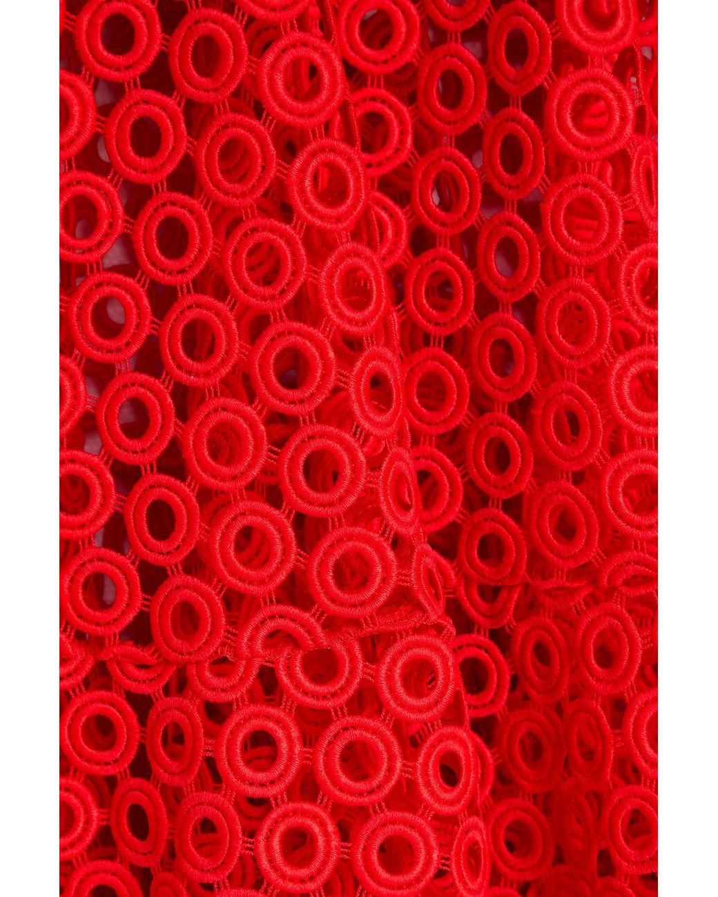 David Koma Macramé Maxi Dress in Red | Lyst UK
