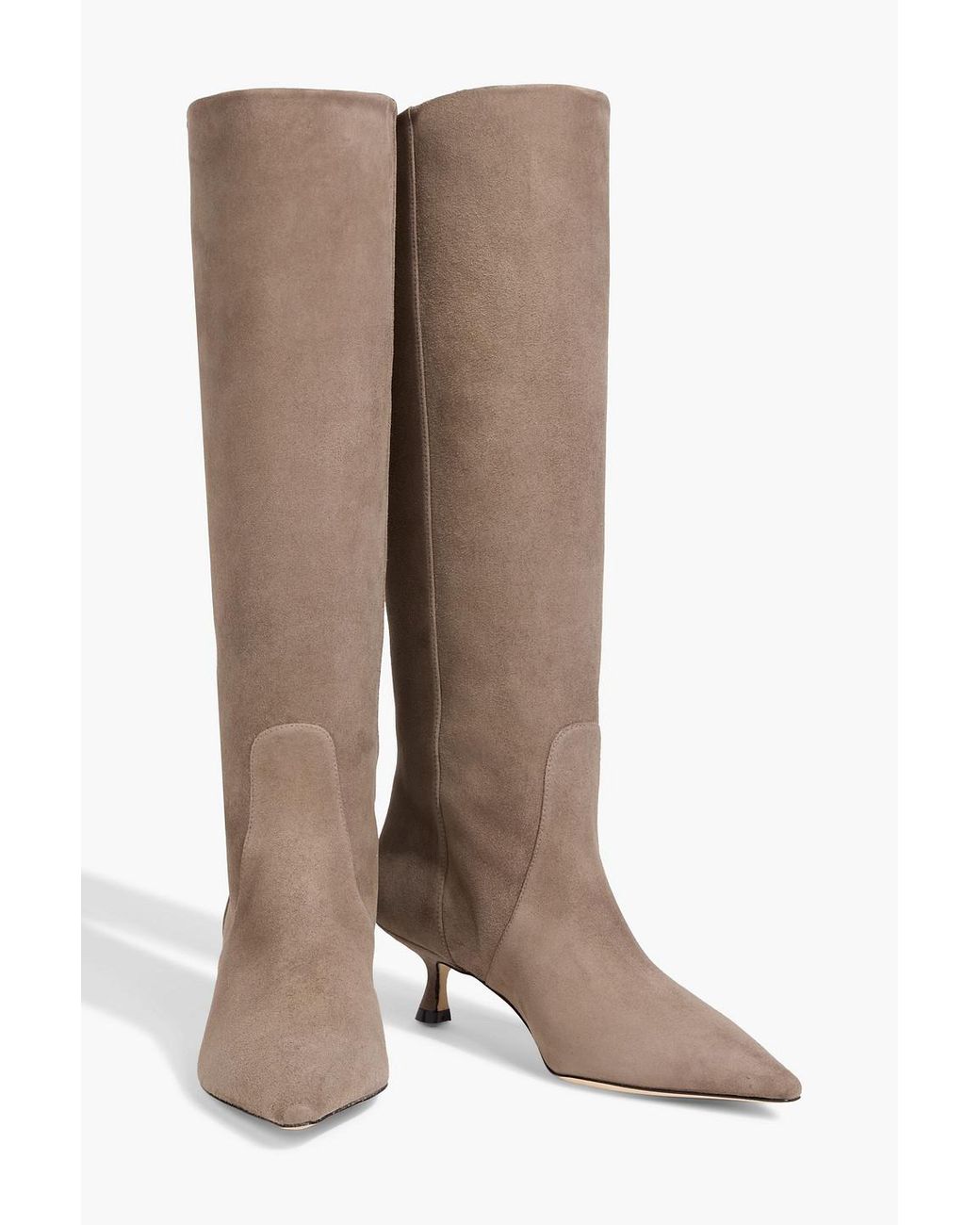 Stuart Weitzman Naomi 50 Suede Knee Boots in Brown | Lyst