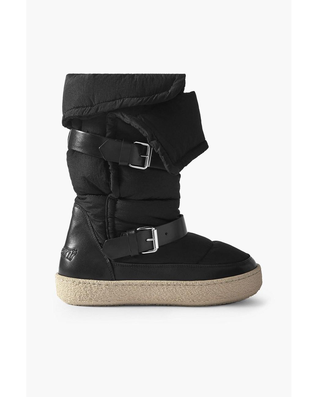 Isabel Marant Zenora Logo-appliquéd Leather And Padded Shell Snow Boots ...