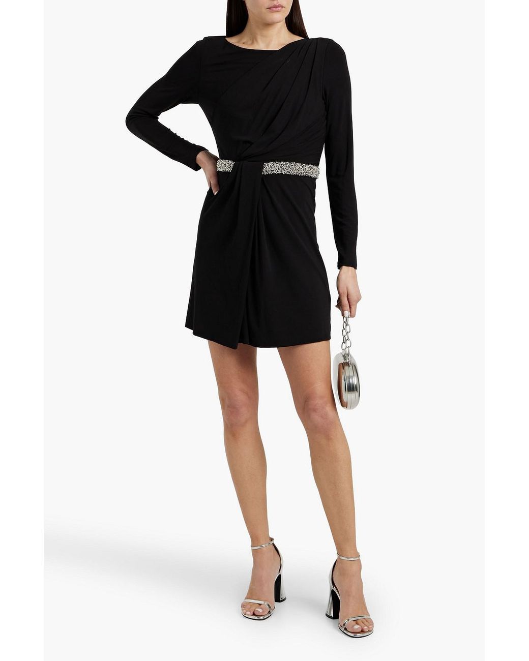 Jonathan Simkhai Tulia Wrap-Effect Embellished Stretch-Jersey Mini ...