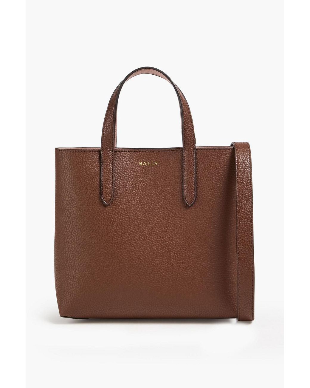 Bally Rory Pebbled-Leather Tote in Brown | Lyst UK