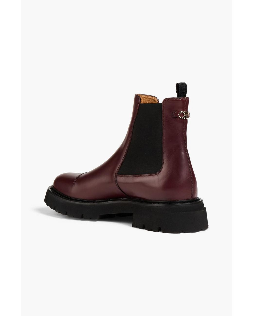 Ferragamo Leather Chelsea Boots in Brown for Men | Lyst UK