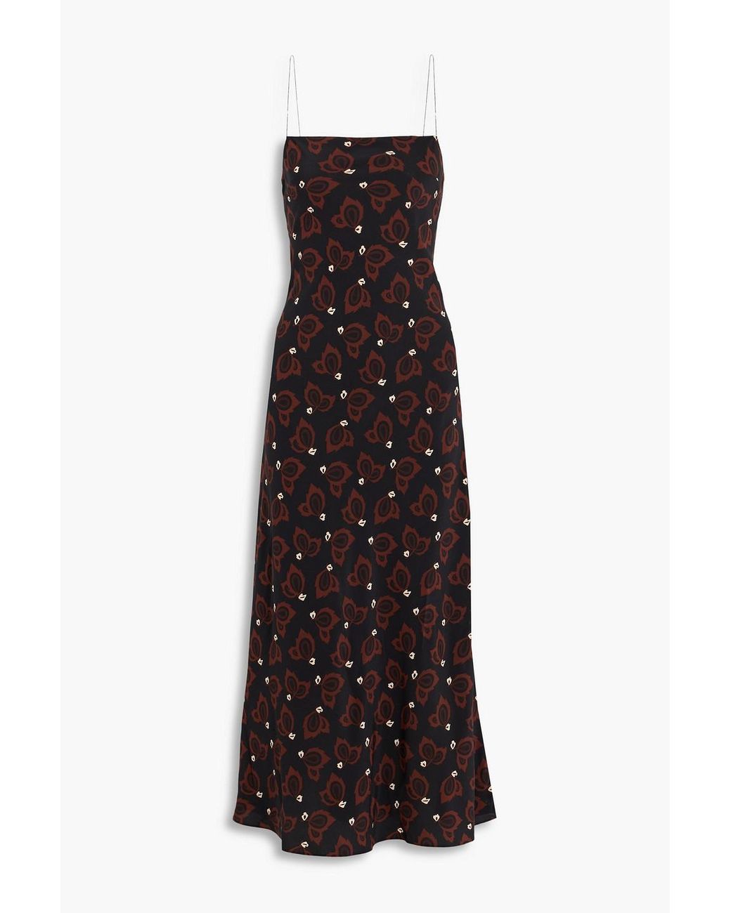 Matteau Printed Silk Midi Dress in Purple | Lyst