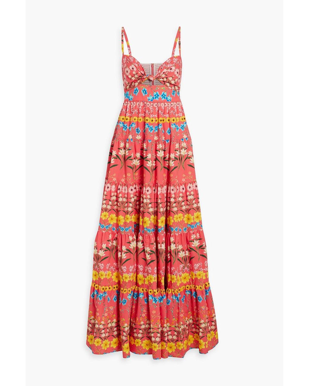 Cara Cara Delilah Tiered Floral-print Cotton-poplin Maxi Dress | Lyst ...