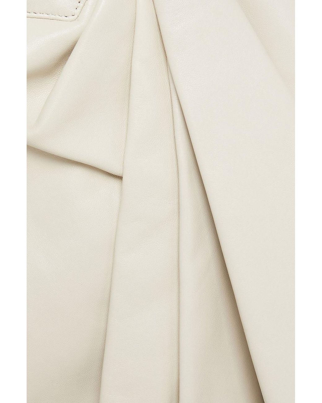 Isabel Marant Fanelia Asymmetric Leather Midi Wrap Dress in White | Lyst