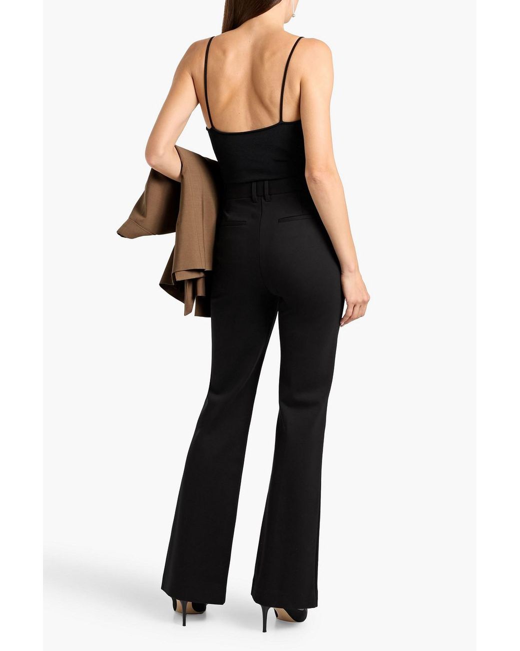Theory Demitria Ponte Flared Pants in Black | Lyst