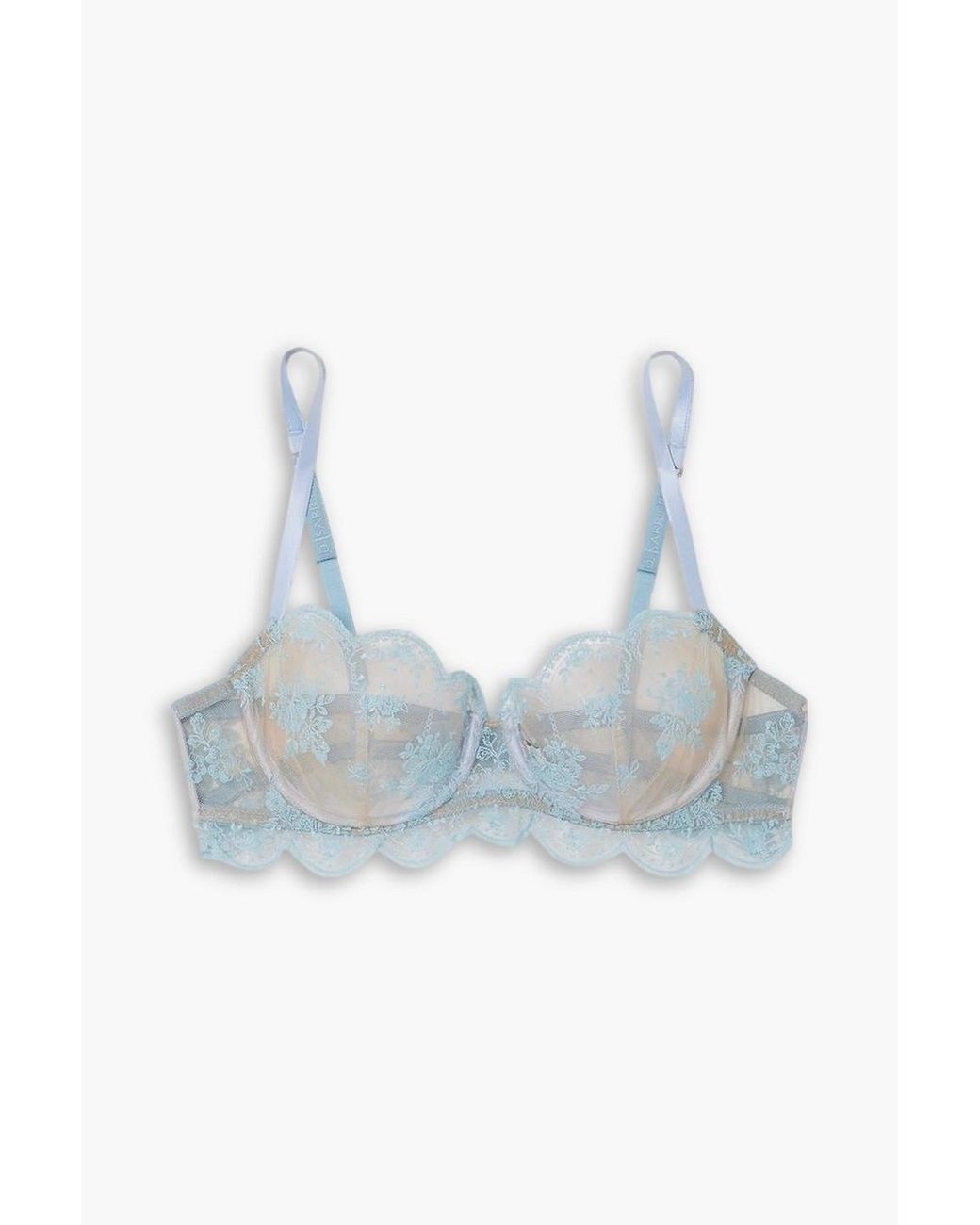 I.D Sarrieri La Boheme Embroidered Tulle Underwired Bra in Blue | Lyst