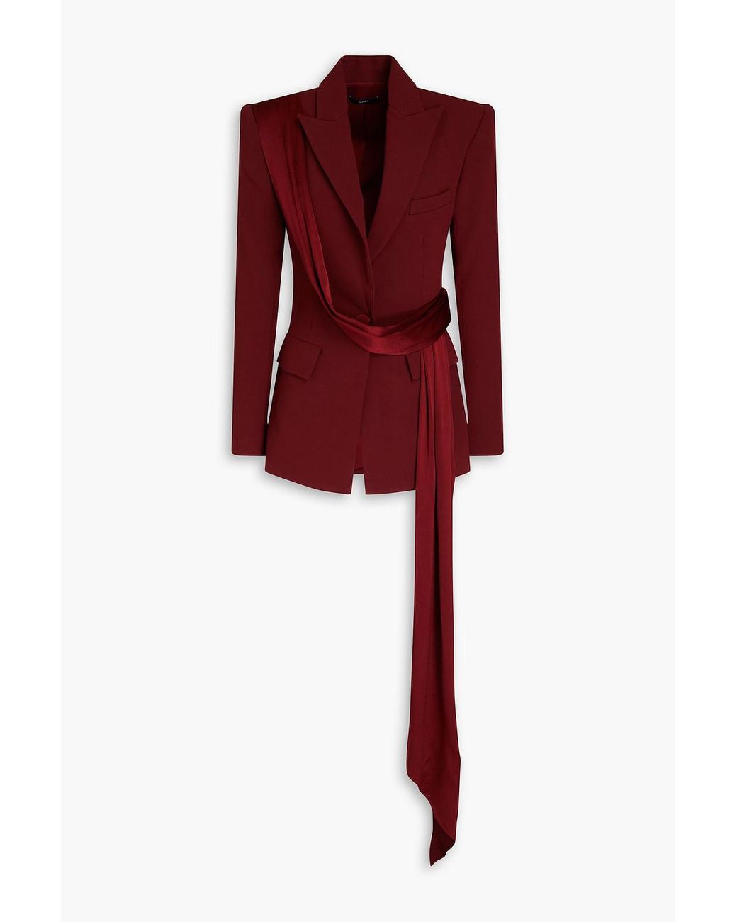 Alex Perry Amber Crepe Blazer in Red | Lyst