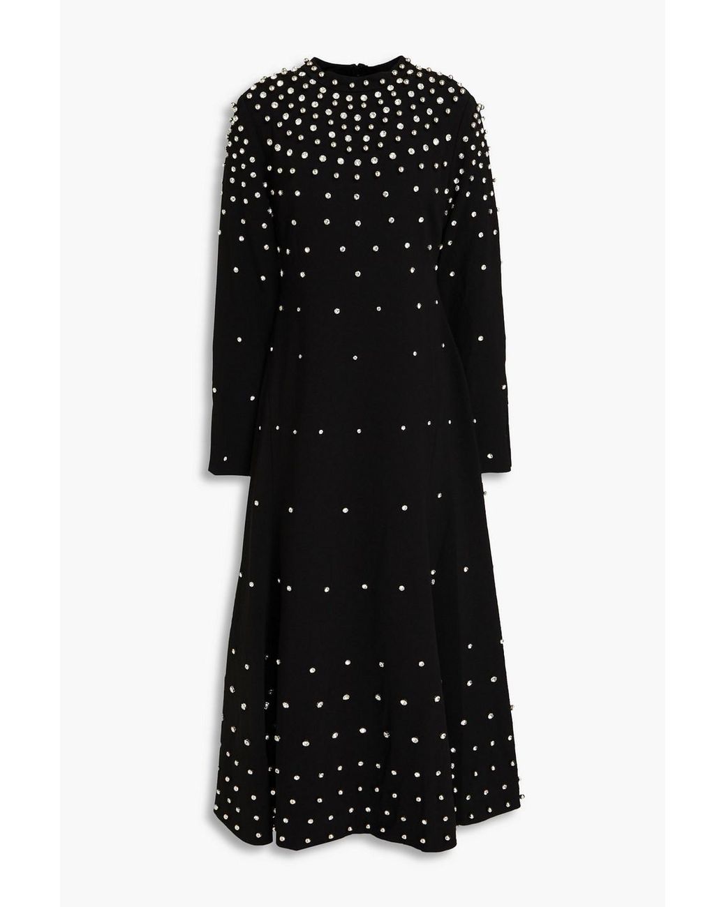 Jonathan Simkhai Arielle Crystal-embellished Crepe Midi Dress in Black ...