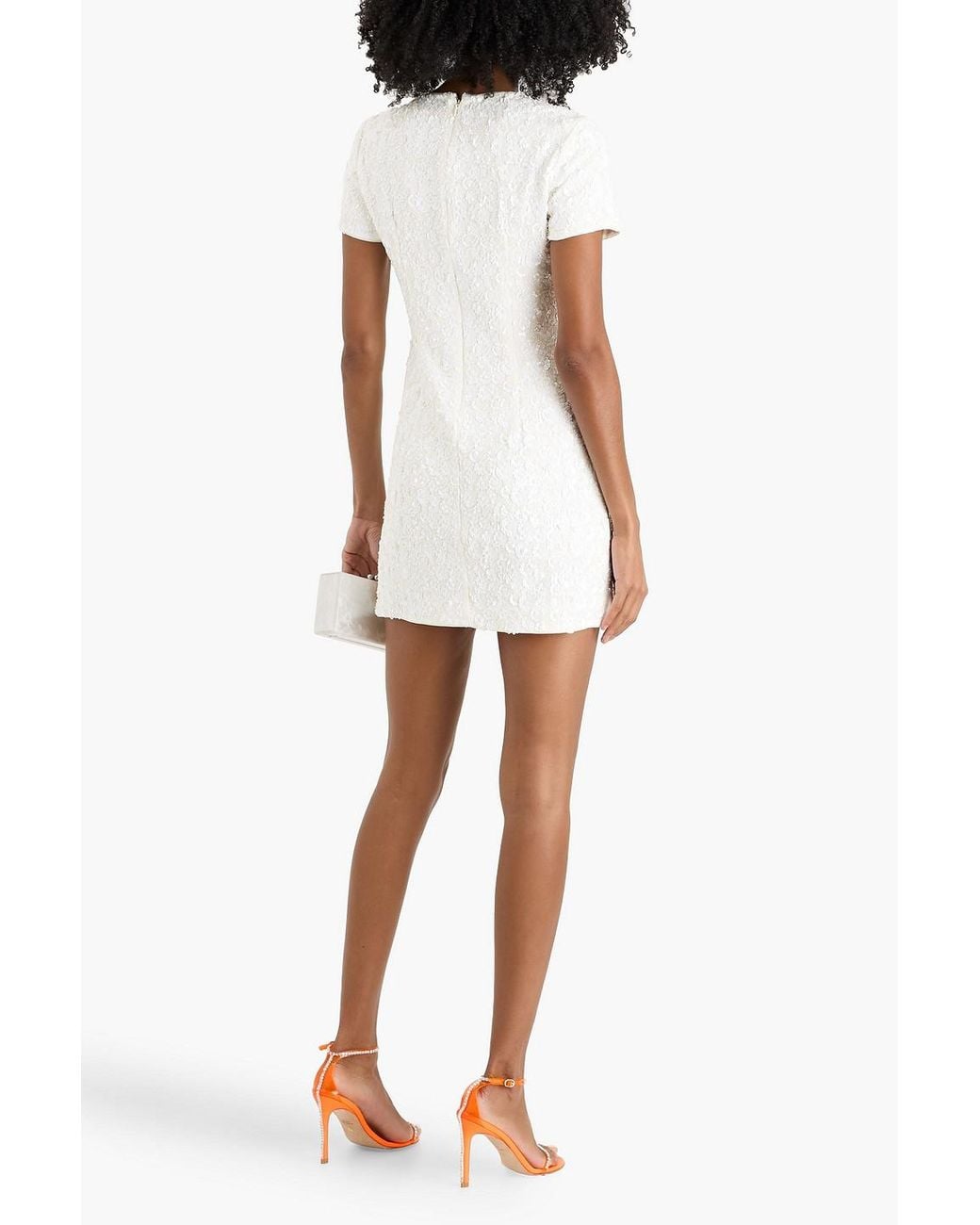 Jonathan Simkhai Clove Embellished Satin Mini Dress in White | Lyst