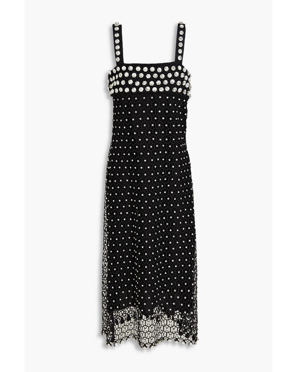 Jonathan Simkhai Kelilah Crystal-embellished Macramé Lace Midi Dress in ...