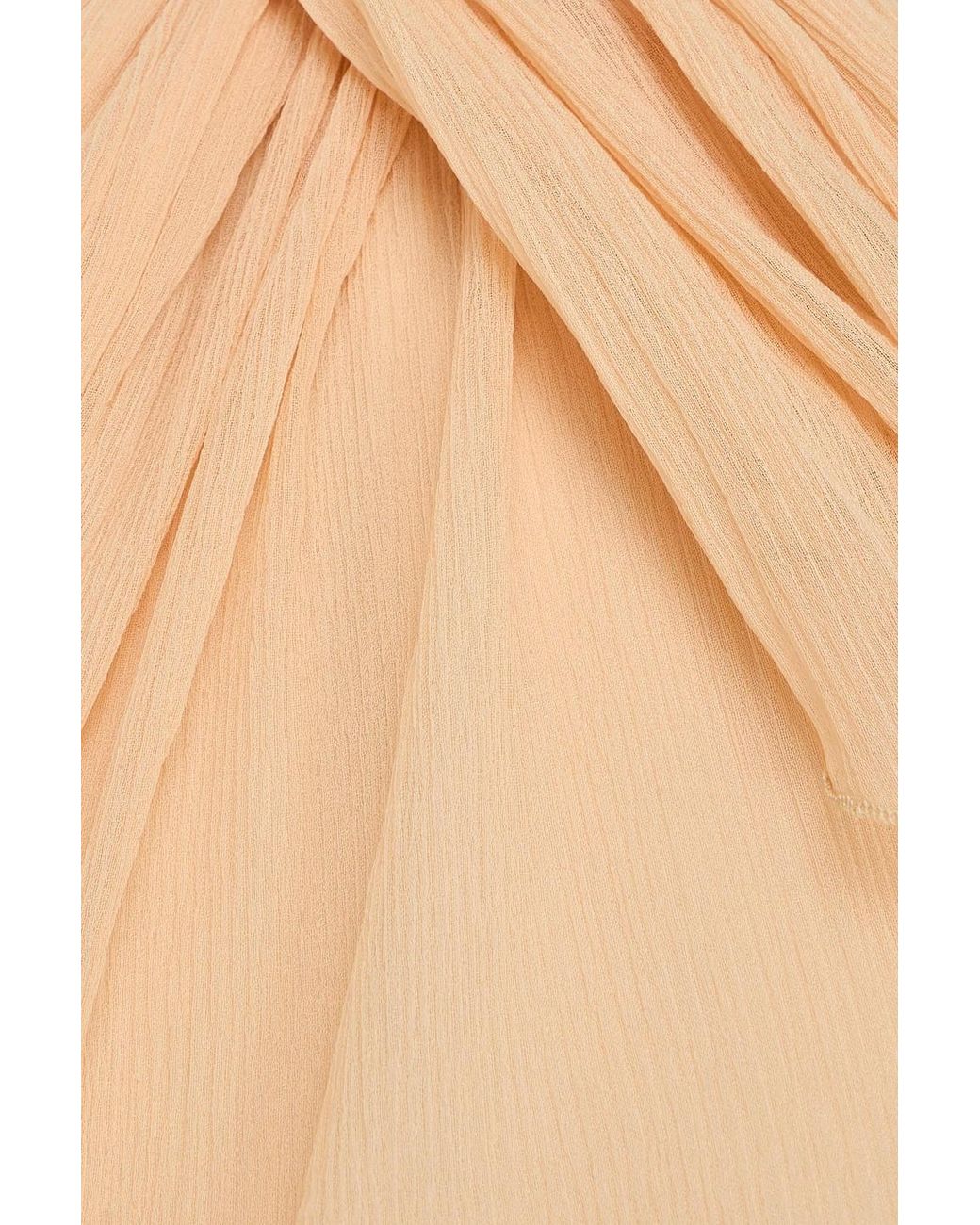 Victoria Beckham One-shoulder Draped Silk-crepon Maxi Dress in Natural ...