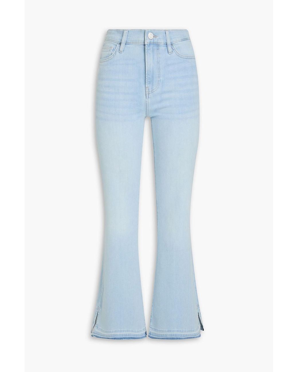 FRAME Le Flare High-rise Flared Jeans in Blue | Lyst UK