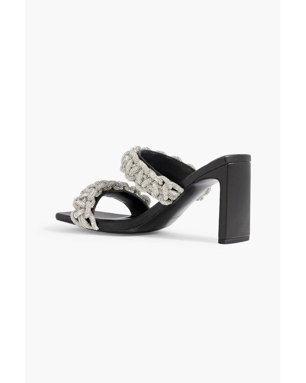 Jonathan Simkhai Walker Crystal-embellished Cord And Leather Mules in ...